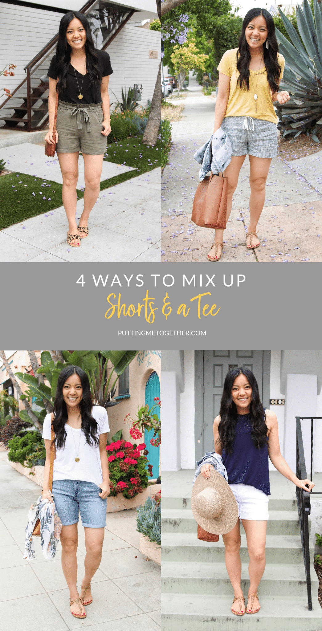 Summer Outfits With Shorts: 4 Ways to Mix Up Shorts + a Tee