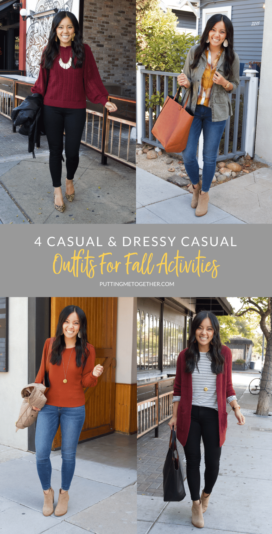 Four Outfits for All Your Activities - Casual and Dressy Casual Fall ...