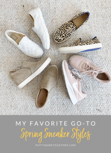 My Four Favorite Go-To Styles of Sneakers for Spring Casual Outfits