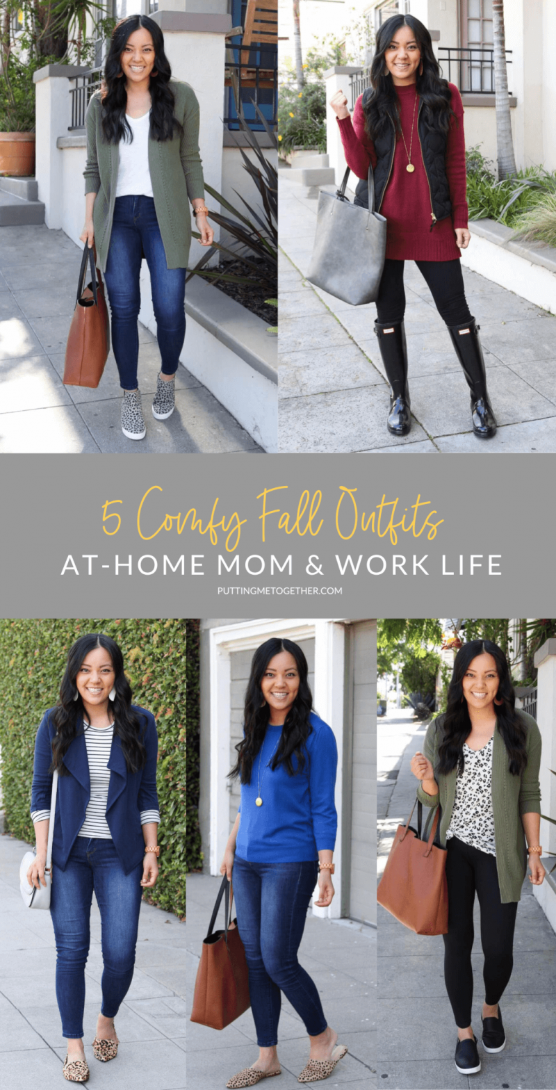 5 Comfy Fall Outfits for Being at Home With Kids and Working From Home