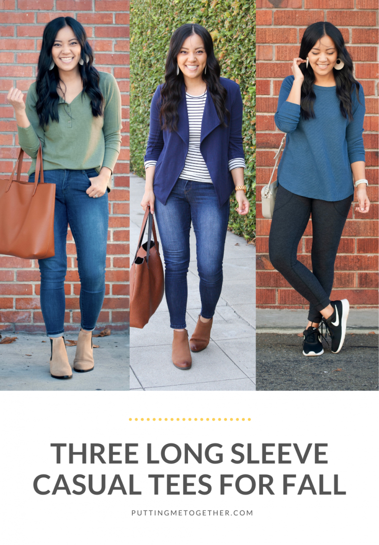 Three Long Sleeve Casual Tees for Fall - PLUS Sales for Women & Men
