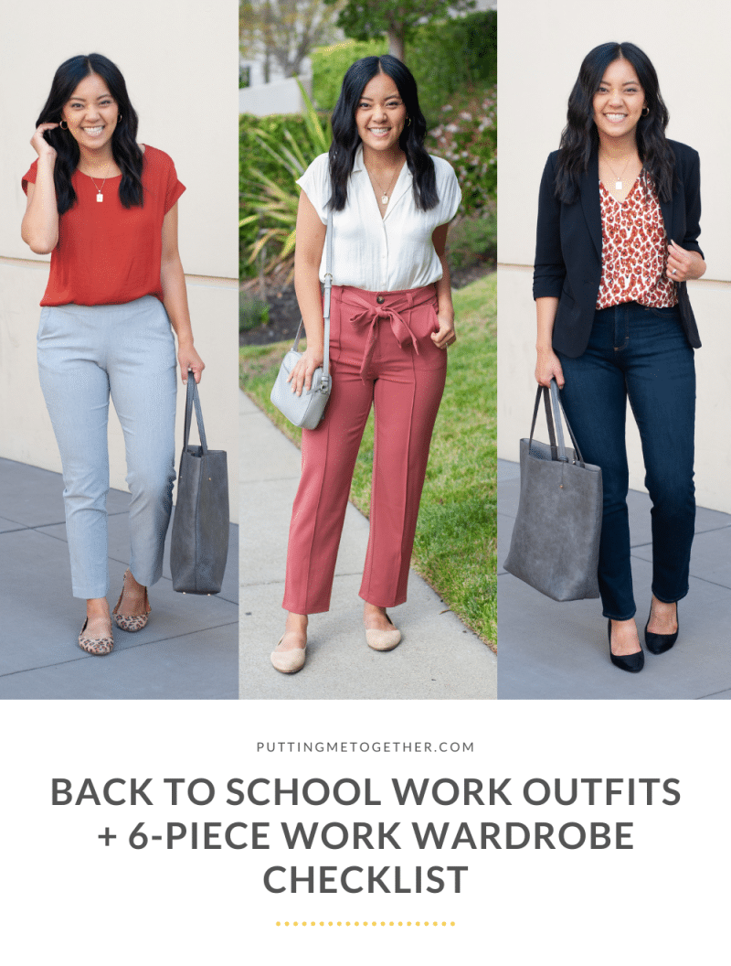 Back to School Work Outfits + 6-Piece Work Wardrobe Checklist