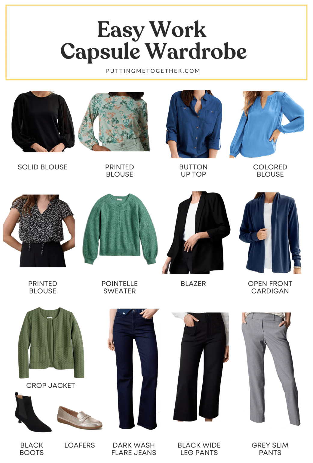 Small Capsule Wardrobe for Work + 6 Easy Work Outfits (15% Off!)