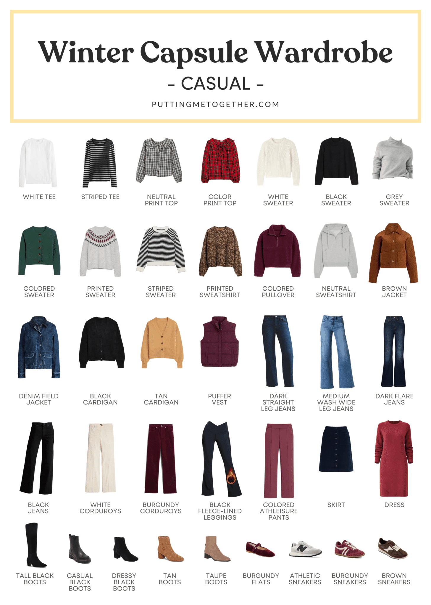 Winter Capsule Wardrobe for 2026 (28 Pieces to 75+ Outfits)